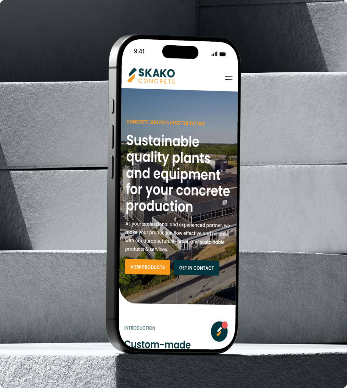 Cases | SKAKO Concrete fik nyt website på 2 mdr.